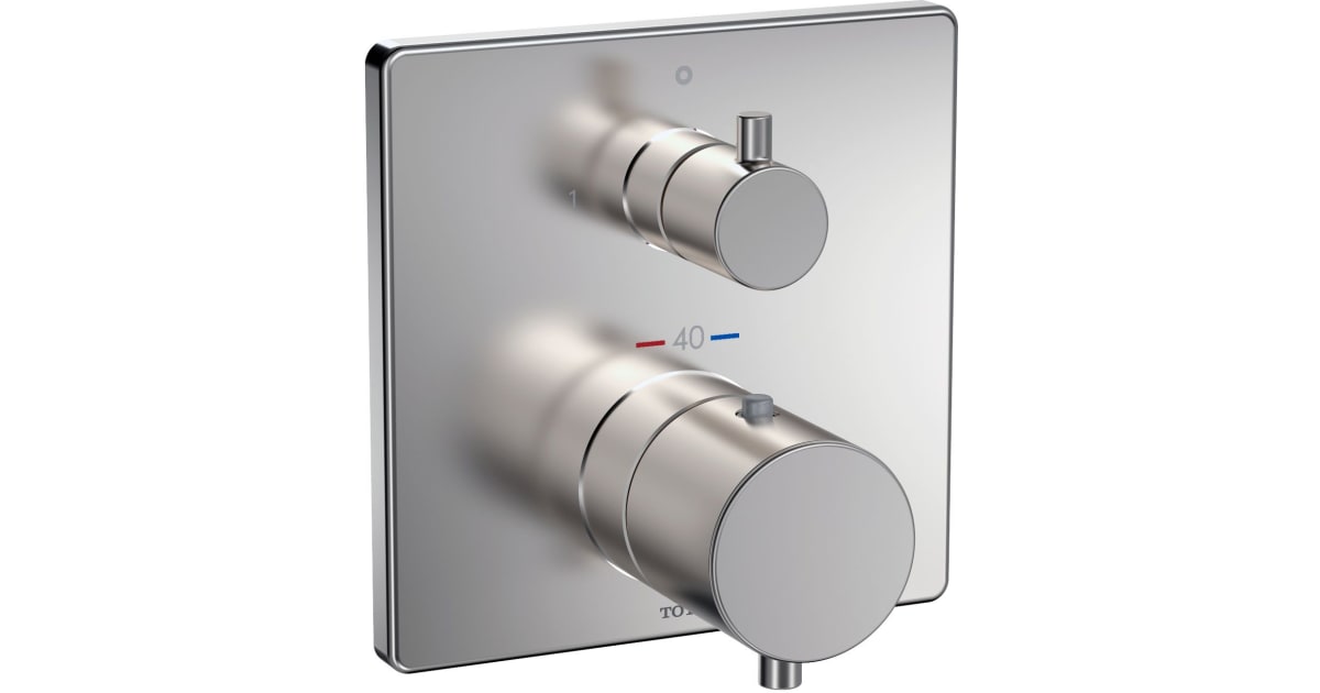 TOTO TBV02404U#BN Square Thermostatic Mixing Valve with Two-Way ...