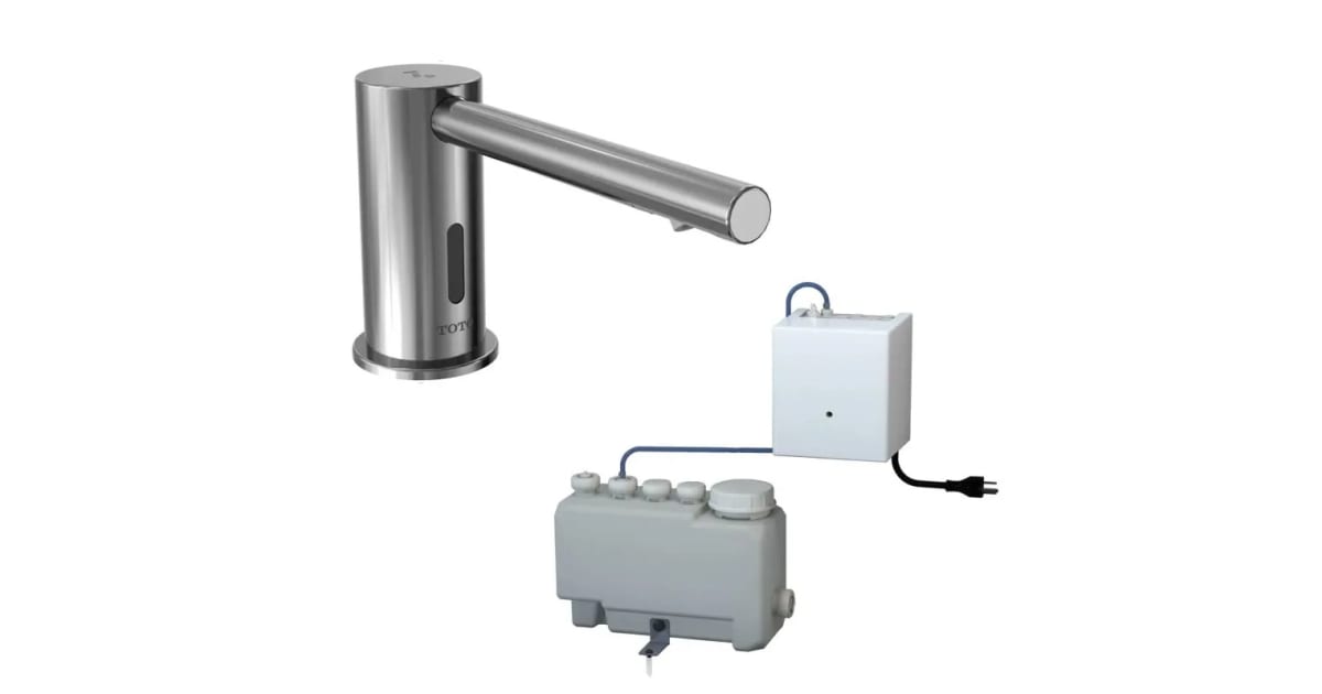 TOTO TES201AB#CP Global Faucet Deck Mounted Round S Touchless ...