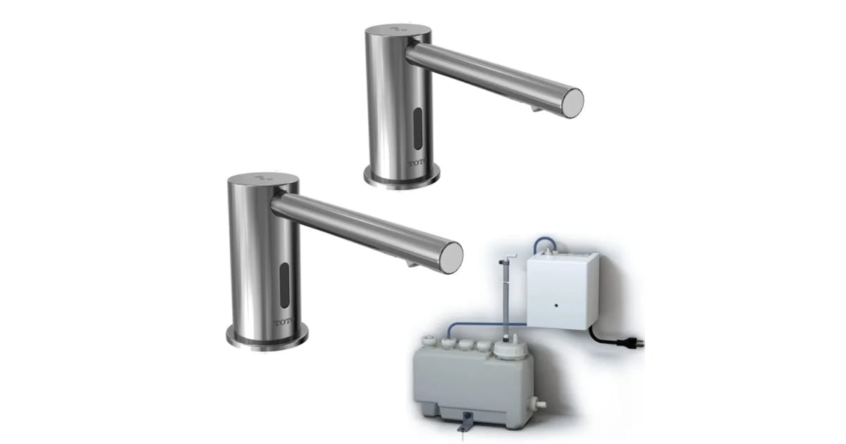 TOTO TES202AB#CP Global Faucet Deck Mounted Round S Touchless ...
