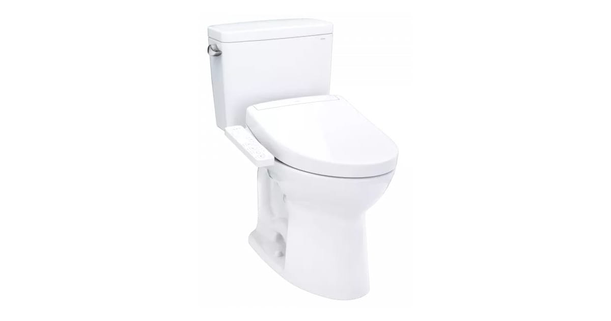 TOTO MW7763346CSFG#01 Drake WASHLET Plus S2 Two-Piece Toilet 1.6 GPF ...