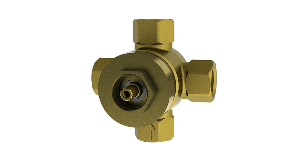 TOTO TSMX 1/2 Inch Ceramic Disk Three Way Diverter Valve with Off ...