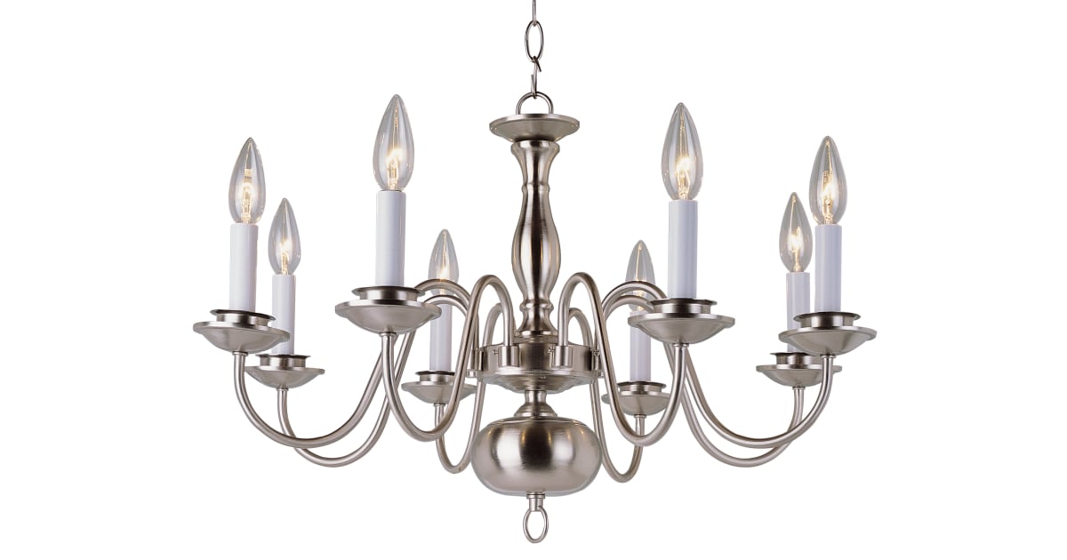 Trans Globe Lighting 1008-1 BN Eight Light Up Lighting Chandelier from ...