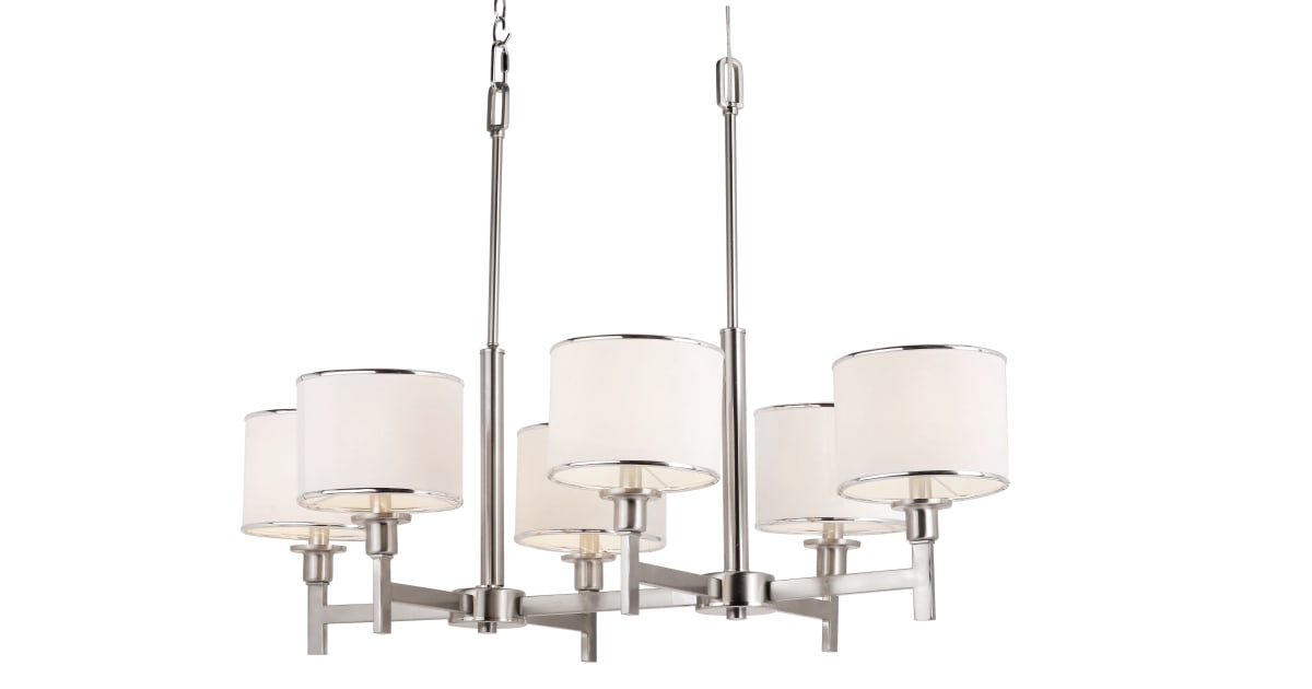 Trans Globe Lighting 1056 BN 6 Light Cadence Chandelier from the Young ...