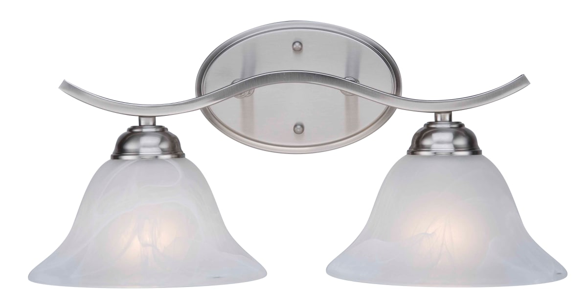 Trans Globe Lighting 2826 BN Two Light Down Lighting Bathroom Fixture ...
