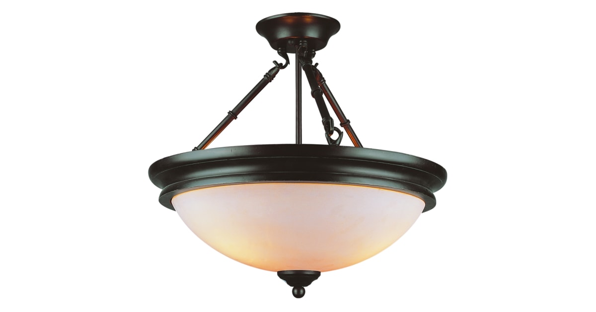 Trans Globe Lighting 3363 ROB Three Light Down Lighting Semi Flush ...