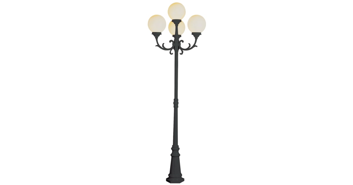 Trans Globe Lighting 4080 BK 89" Height 4 Light Outdoor Post Light ...