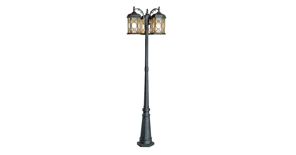 Trans Globe Lighting 50415 BRZ Three Light Outdoor Post Light from the ...
