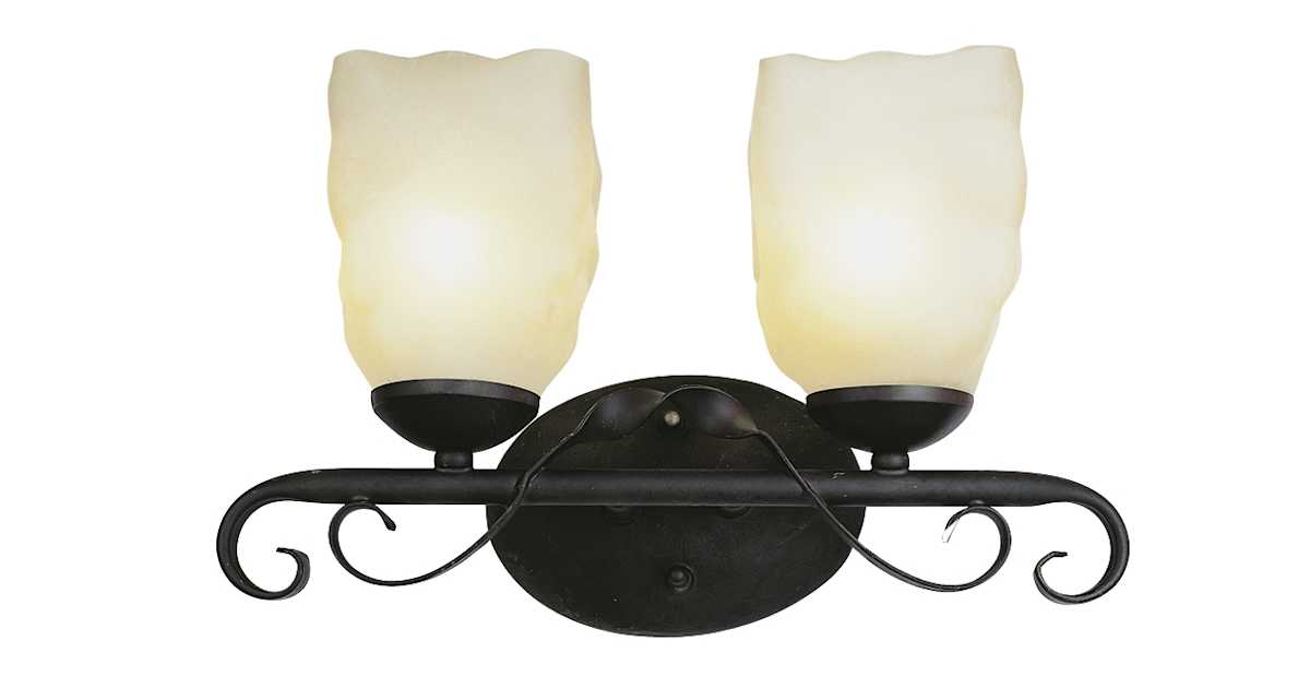 Trans Globe Lighting 6082 WB Wrought Iron Two Light Up Lighting Wall ...