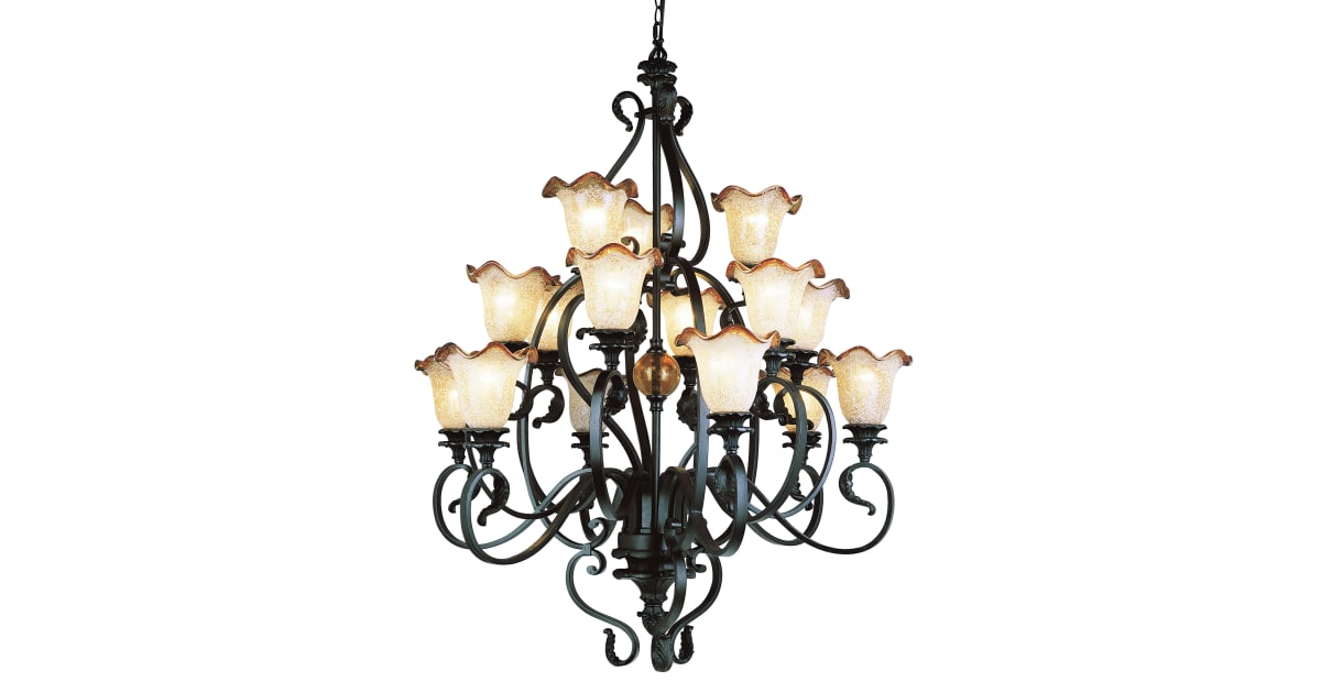 Trans Globe Lighting 6659 RBZ Fifteen Light Up Lighting Three Tier ...