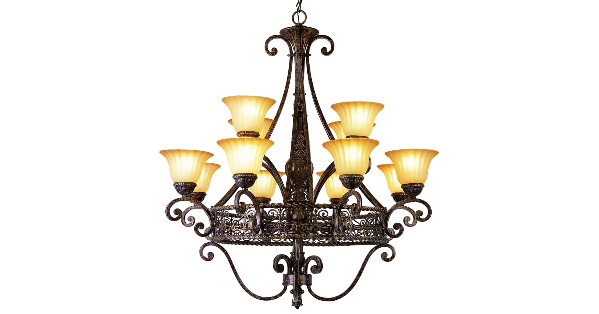 Trans Globe Lighting 7187 DBG Twelve Light Up Lighting Two Tier ...