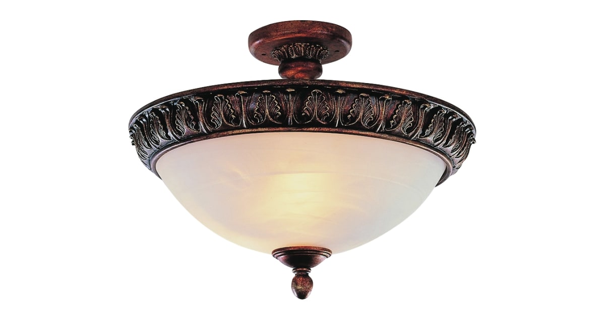 Trans Globe Lighting 7243 CLC Three Light Down Lighting Flush Mount ...