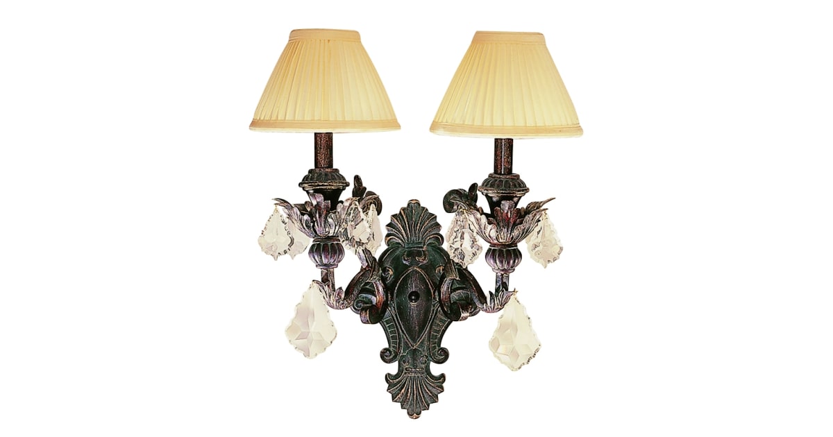 Trans Globe Lighting 8272 EI Crystal Two Light Up Lighting Wall Sconce ...