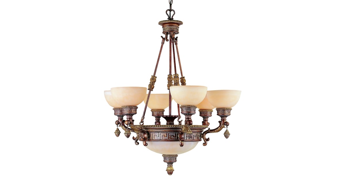 Trans Globe Lighting 8534 LC Nine Light Up / Down Lighting Chandelier ...