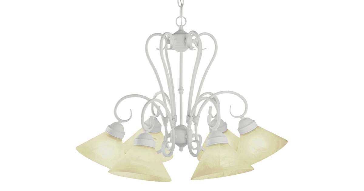 Trans Globe Lighting 8911 WH Six Light Down Lighting Chandelier from ...
