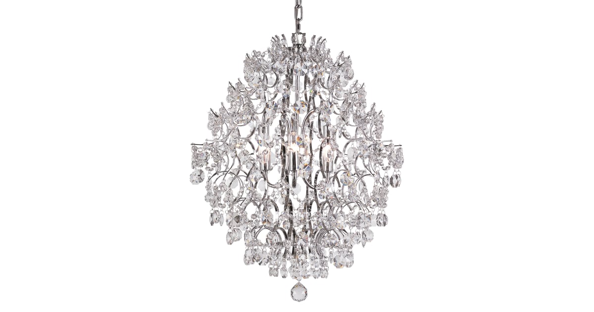 Trans Globe Lighting HH-6 PC Angela 22" Tall 6 Light 1 Tier Crystal ...