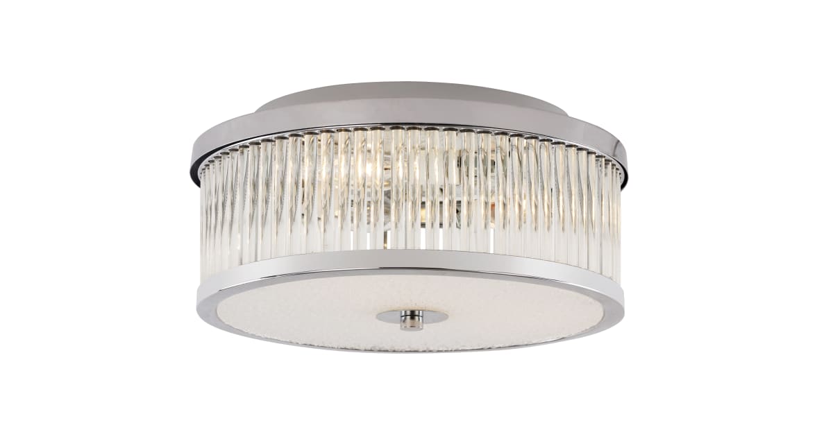 Trans Globe Lighting 10155 PC 3 Light Round Flush Mount Ceiling Fixture ...