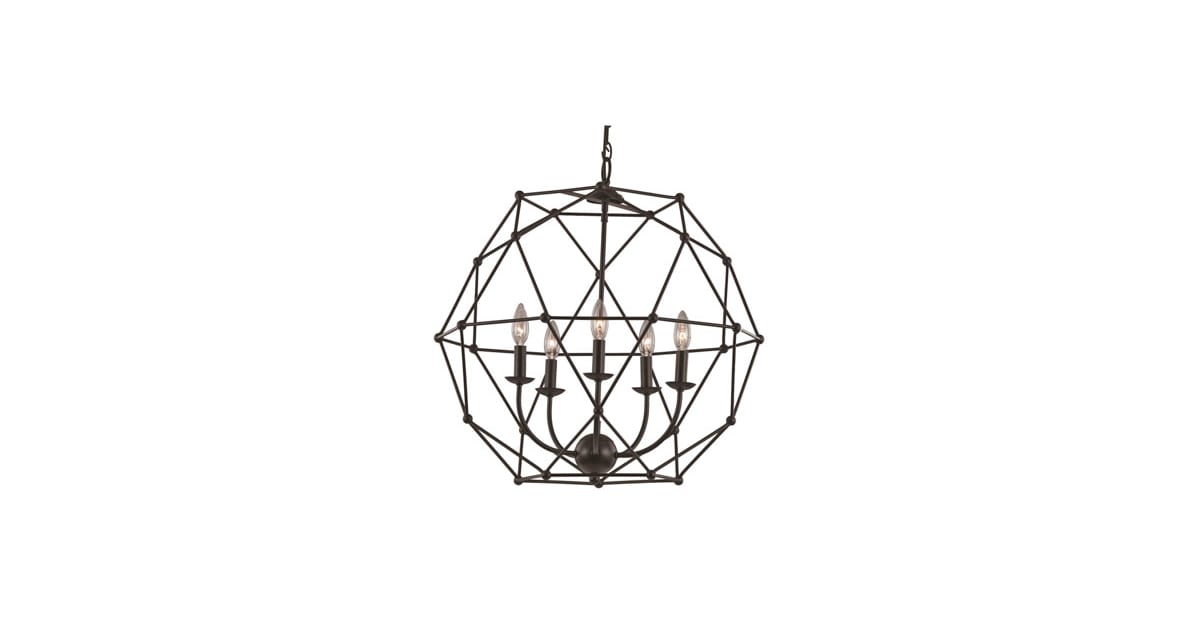Trans Globe Lighting 10345 ROB Avo 5 Light 24" Wide Taper Candle ...