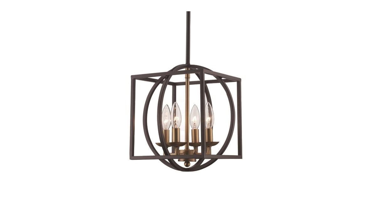 Trans Globe Lighting 11184 AG-BK Arzio 4 Light 12" Wide Pendant ...