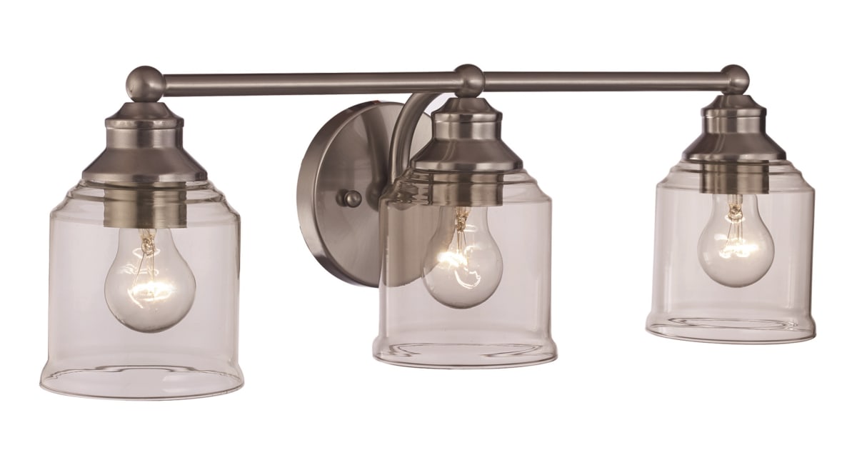Trans Globe Lighting 22063 BN Benchmark 3 Light 23" Wide Bathroom ...