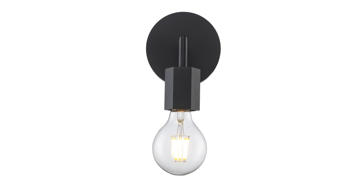 Trans Globe Lighting 22231 BK Placerville 7" Tall Wall Sconce ...