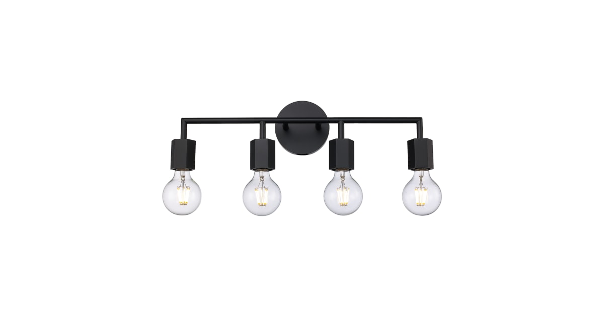 Trans Globe Lighting 22234 BK Placerville 4 Light 22" Wide Bathroom ...
