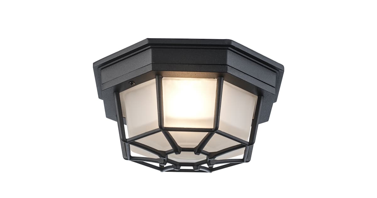 Trans Globe Lighting 40581 BK Single Light Down Lighting Flush Mount ...