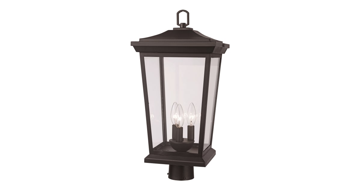 Trans Globe Lighting 50778 BK Turlock 3 Light 15" Tall Outdoor Pier ...