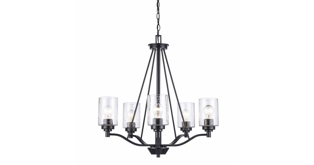 Trans Globe Lighting 80525 BK Mod Pod 5 Light 25" Wide Chandelier ...