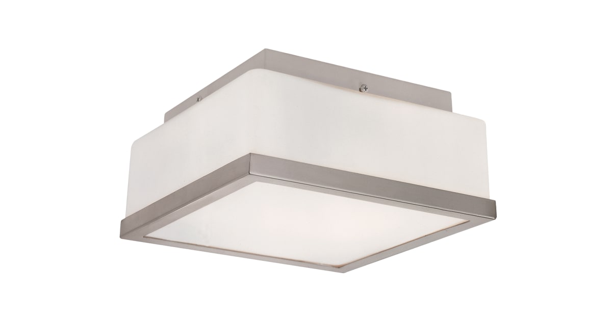 Trans Globe Lighting PL-10090 BN 2 Light Energy Saving 9" Flush Mount ...