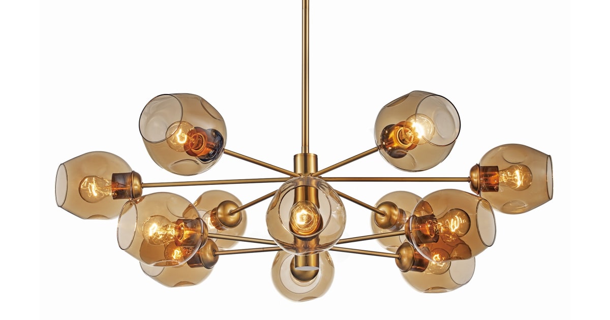 Trans Globe Lighting PND-2127 AG Clusters 12 Light 40" Wide Pendant ...