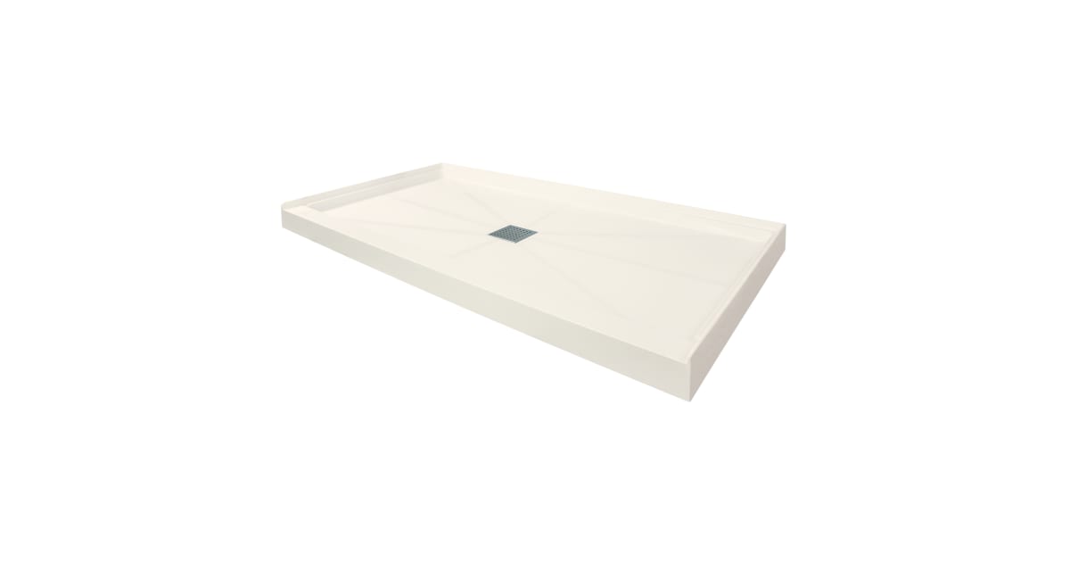 Transolid FL6034C-32 FL-Series 60" x 34" Rectangular Shower Base with ...