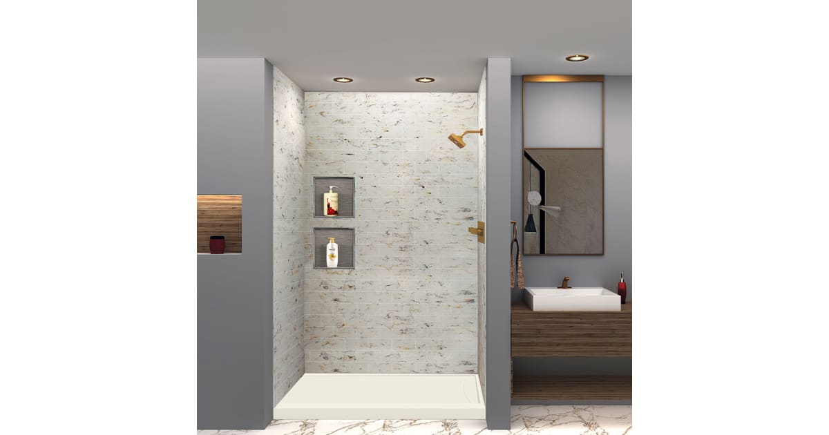 Transolid FSL6036R-02 60" x 36" Rectangular Shower Base with Single ...