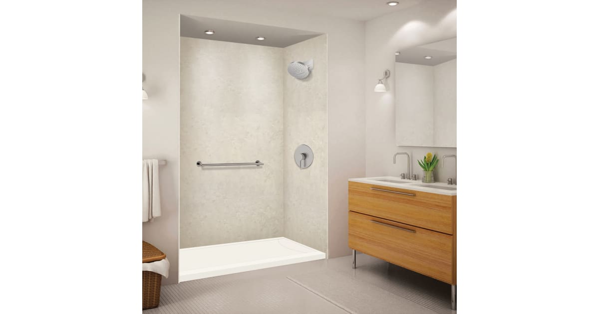 Transolid FSLB6032R-02 60" x 32" Rectangular Shower Base with Single ...