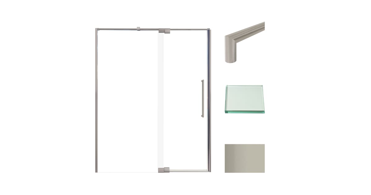Transolid IPD607610C-T-BN 76" High x 60" Wide Pivot Semi Frameless ...