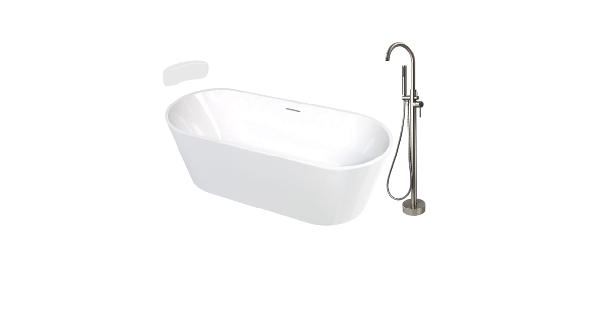 Transolid KF-AFTM6731-G31BN Maris Grande 67" Free Standing Acrylic ...