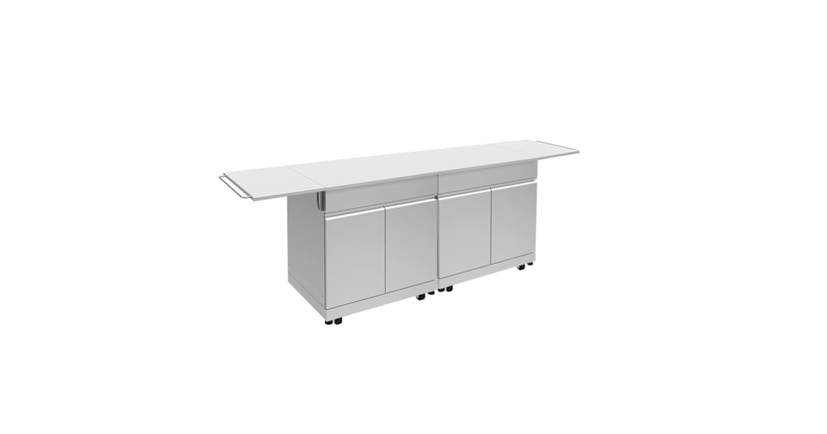 Transolid OUCS6424 Outdoor Kitchen 64" W x 24" D x 37" H Double Utility ...