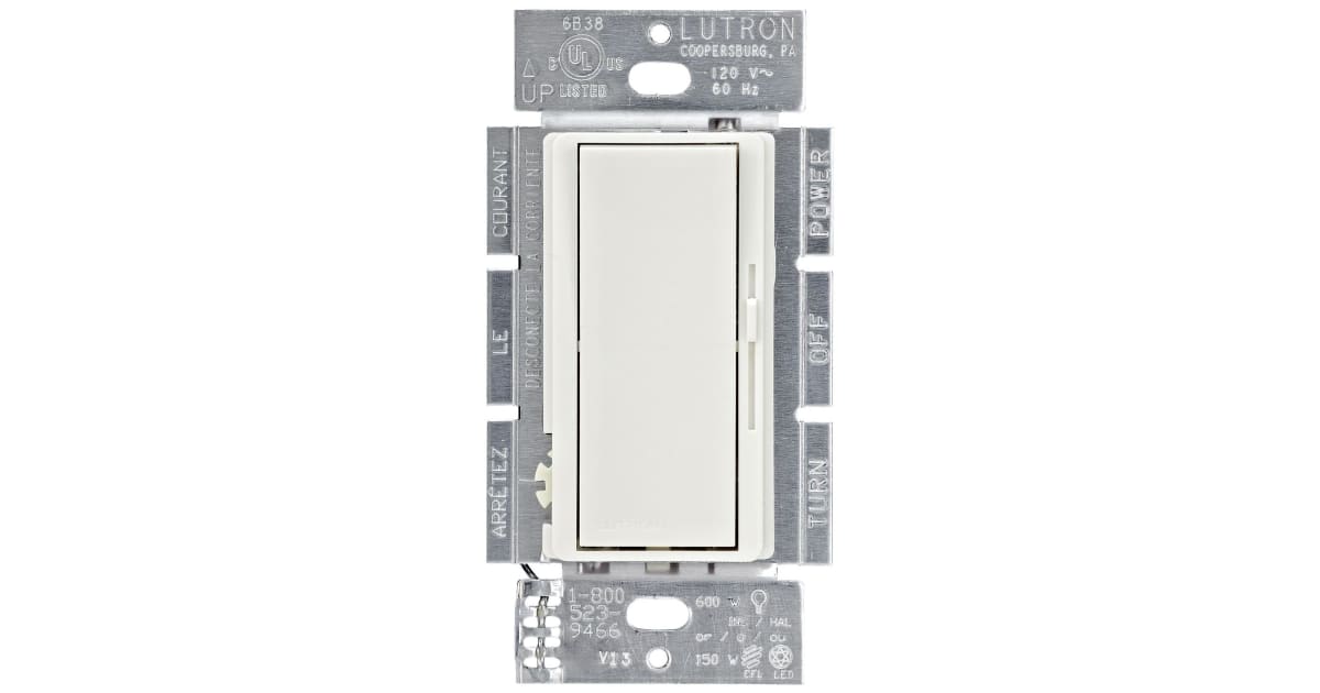 Tresco L-DVCL-153P-WH-1 Lutron Diva C-L 150W LED Dimmer | Build.com