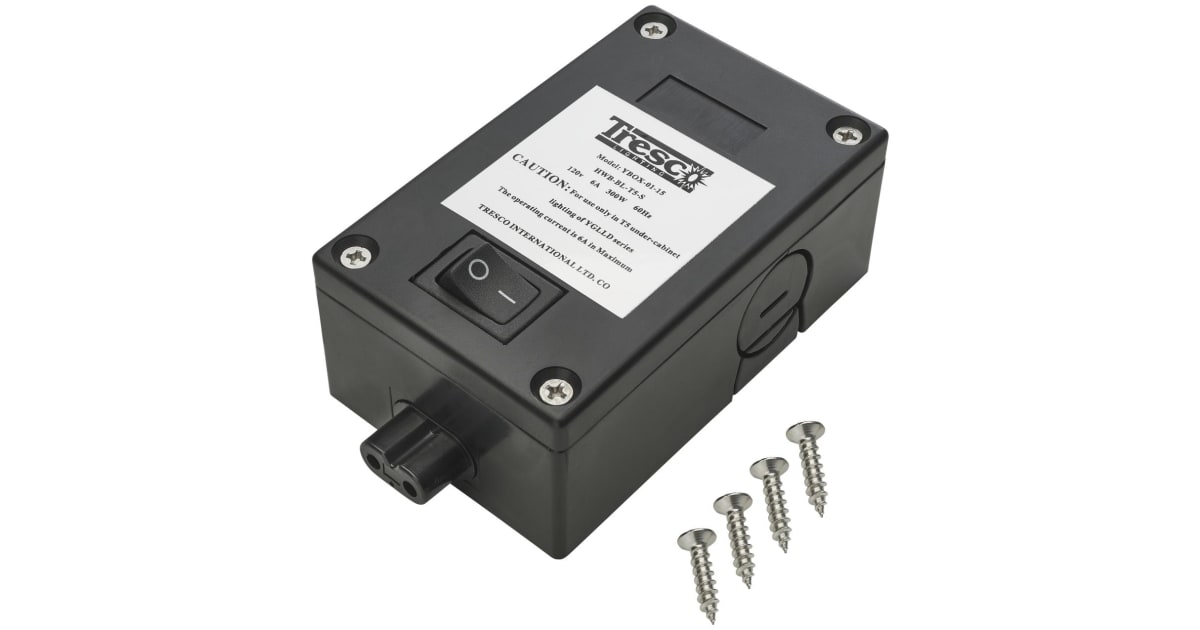 Tresco L-HWB-BL-T5-S-1 120V T5 Hardwire Box with Switch | Ferguson Home