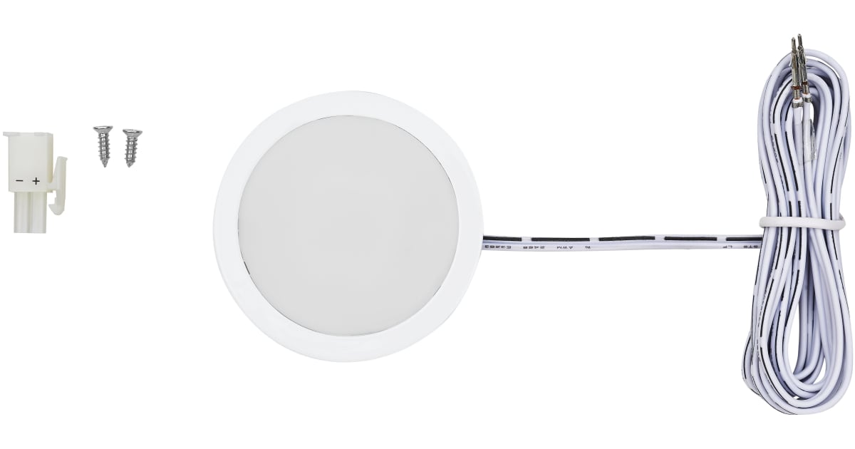 Tresco L-POC-3LEDSFR-CWH-1 12VDC 3W Power Pockit LED Puck Light - 5000K ...