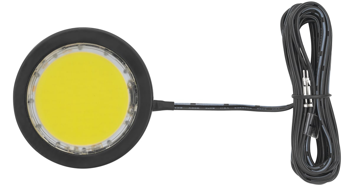 Tresco L-POC-5LEDSCL-CBL-1 12VDC 5W Power Pockit LED Puck Light - 5000K ...