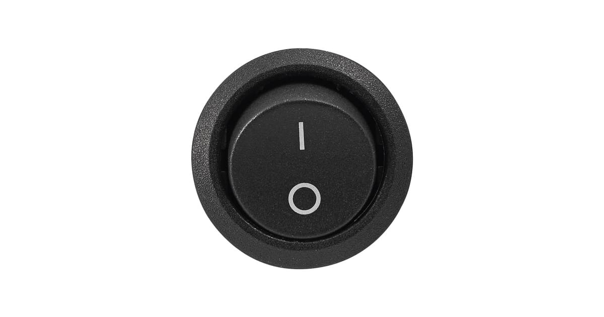 Tresco L-RDSW-1M-120-BL-1 Pockit 120V Round Rocker Switch with 39" Lead ...