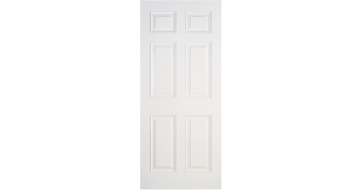 Trimlite SF6P3068 36" x 80" Primed White Traditional 6 Panel Exterior ...