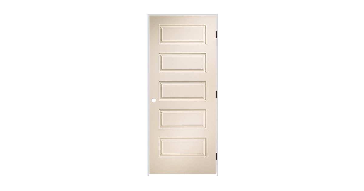 Trimlite 1668MHCROCLH1D714 18" x 80" Primed 5-Panel Rockport Molded ...