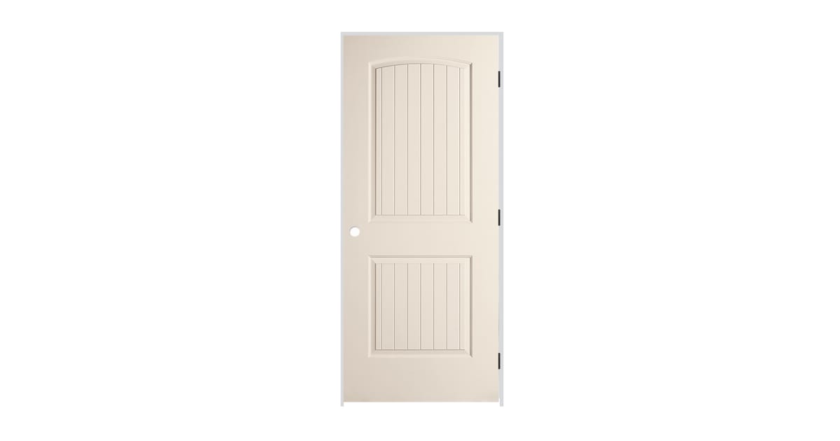 Trimlite 1668MHCSANLH1D6916 18" x 80" Primed 2-Panel Arch Top V-Groove ...