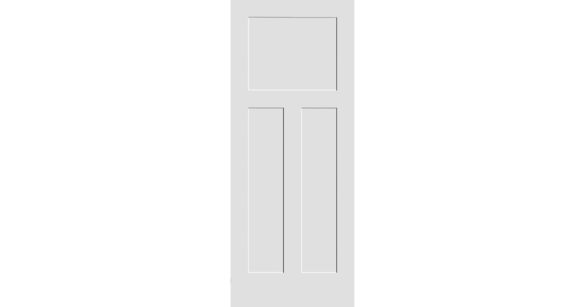 Trimlite 1868138pri8403 20" x 80" 3 Panel Shaker Primed Solid Core ...