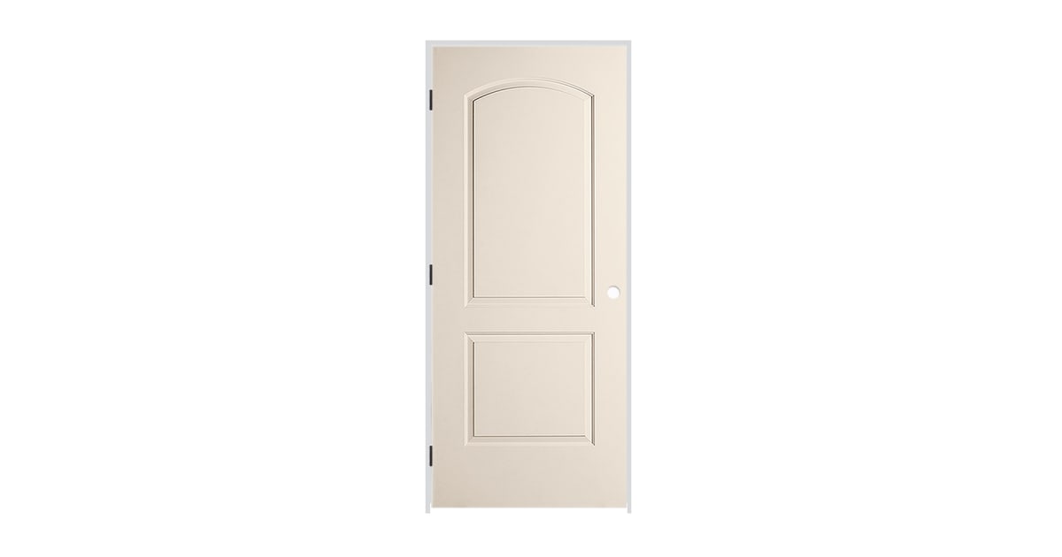 Trimlite 2068MHCCAIRH10B714 24" x 80" Primed 2-Panel Arch Top Caiman ...