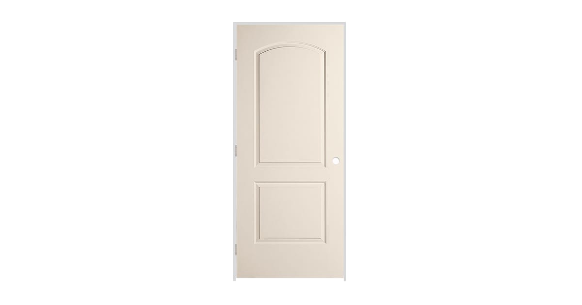 Trimlite 2068MHCCAIRH156916 24" x 80" Primed 2-Panel Arch Top Caiman ...