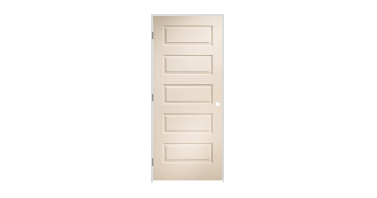 Trimlite 2168MHCROCRH1D6916 34" x 80" Primed 5-Panel Rockport Molded ...