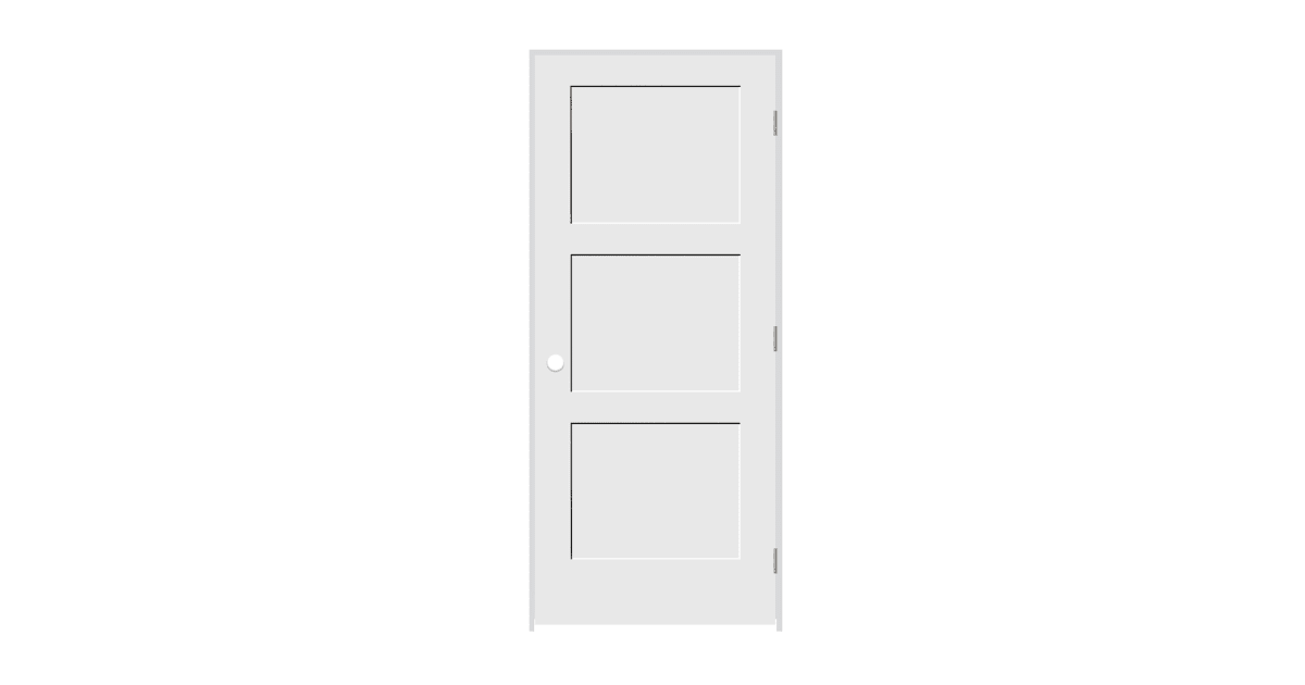 Trimlite 2268138pri8433LH154916 26" by 80" Shaker 3-Panel Left Handed ...