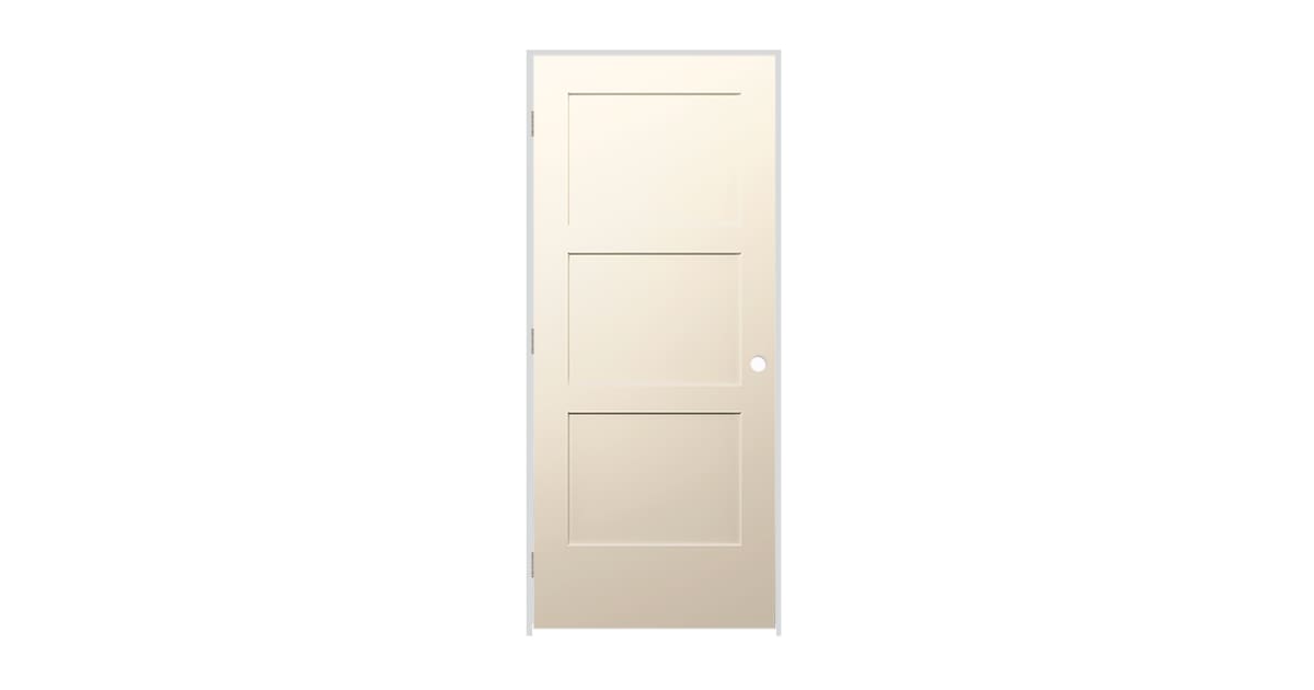 Trimlite 2268MHCBIRRH15714 26" x 80" Primed 3-Panel Birkdale Molded ...